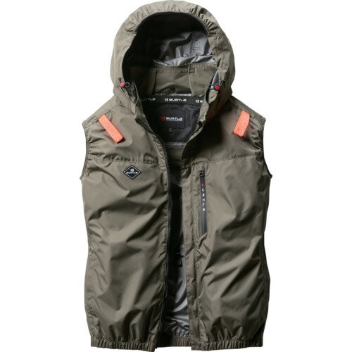 特長 ●風がボディ全体を駆け巡るサイドファン取付設計モデルです。 ●遮熱効果（-5度）に優れたアルミ加工と撥水性を備えたソフトシェル素材を採用しています。 仕様 ●色：アーミカーキ ●サイズ：M ●着丈(cm)：66 ●胸囲(cm)：114...