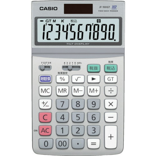 特長 ●税率の変更が簡単にできます。 ●表示が大きく、見やすく早打ちに対応しています。 用途 ●環境を意識した使いやすさも求めたエコロジー10桁ジャストタイプ 仕様 ●桁数：10 ●縦(mm)：178.5 ●横(mm)：107 ●厚さ(mm...
