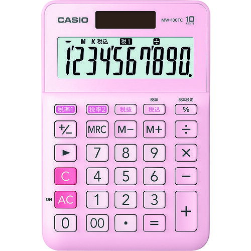 特長 ●2つの税率設定が可能な「W税率」機能を搭載しています。 ●表示が見やすい特大表示液晶です。 用途 ●軽減税率に対応する便利な2つの税率キーを搭載のW税率電卓10桁ミニジャストタイプ 仕様 ●桁数：10 ●縦(mm)：148.5 ●横...