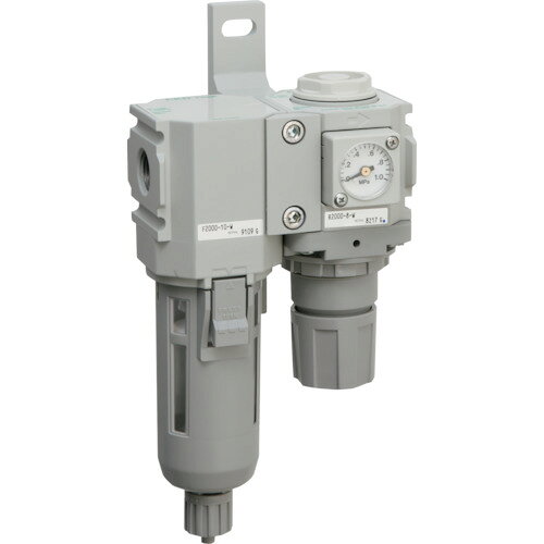 ●ろ過度5μm　設定圧力範囲0.05〜0.85MPa 質量・質量単位 ●0.64kg 【メーカー名】CKD（株） 【メーカー品番】C2020-8-W