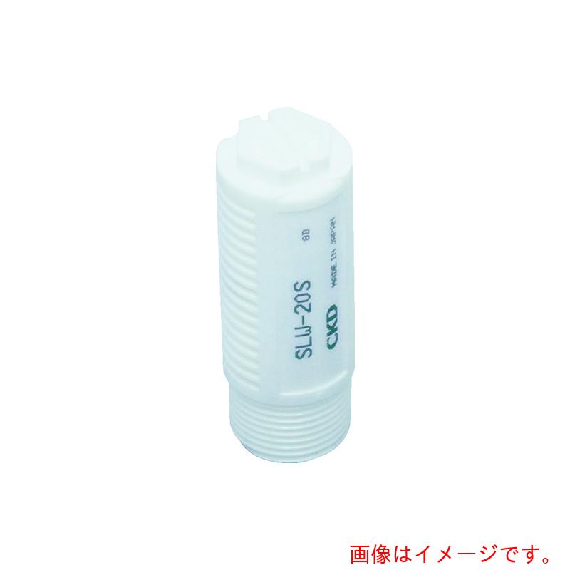 特長 ●排出されるエアで発生する、排気騒音を減音する機器です。 ●コンパクト、軽量タイプで、消音効果25dB以上です。 用途 ●方向切替弁の排気ポートからの排気エアの消音に。 仕様 ●減音量(dB)：28以上 ●有効断面積(［［MM2］］)...