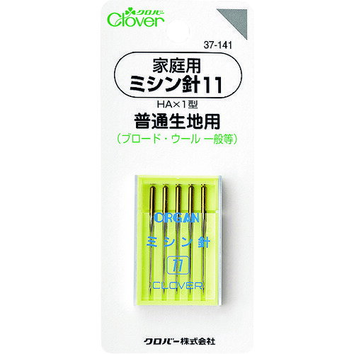 特長 ●家庭で使用するミシン針 普通生地用です。 ●針先の尖った一般的なミシン針です。 ●家庭用。 仕様 ●Pサイズ(mm)：55×125×7 ●P重さ(g)：12 ●11 材質 ●針：鋼 質量・質量単位 ●12.0g 【メーカー名】クロバ...