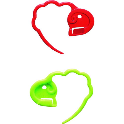 特長 ●段数のカウントや編み方が変わるポイントなど、目印を付けたい編み目にかけて使う“ステッチマーカー”です。 ●（各色10個）20個入 用途 ●くつ下やレースなど、細番手の糸に合うミニサイズ。 仕様 ●Pサイズ(mm)：70×120×10...