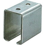 用途 ●天井継受一連の下部分。 仕様 ●品名：天井継受下 ●適合レール：5号 ●板厚(mm)：6 ●A(mm)：110 ●B(mm)：82 ●E(mm)：130 ●穴径(mm)：19.5 ●F(mm)：25 ●組み付けにはM16皿ボルトを使...