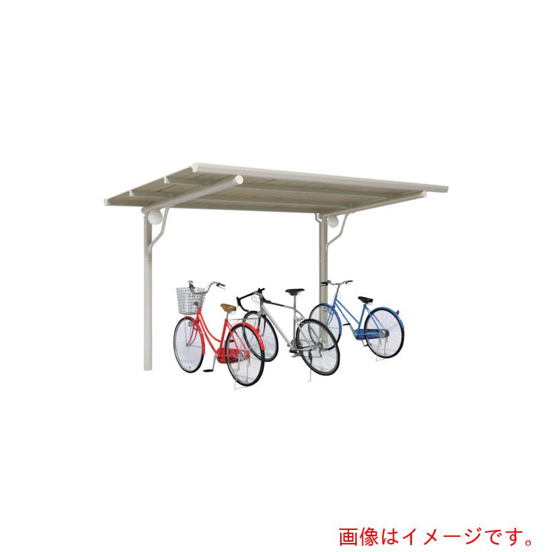 特長 ●施工性に優れ、設置コストを削減できる駐輪場屋根です。 ●1棟で10台まで収容可能です（※自転車の間隔を400mmで設定した場合）。 ●切り詰加工を不要とした1スパンでの広い間口です。 ●1スパンなので、基礎工事を削減できます。 ●φ...
