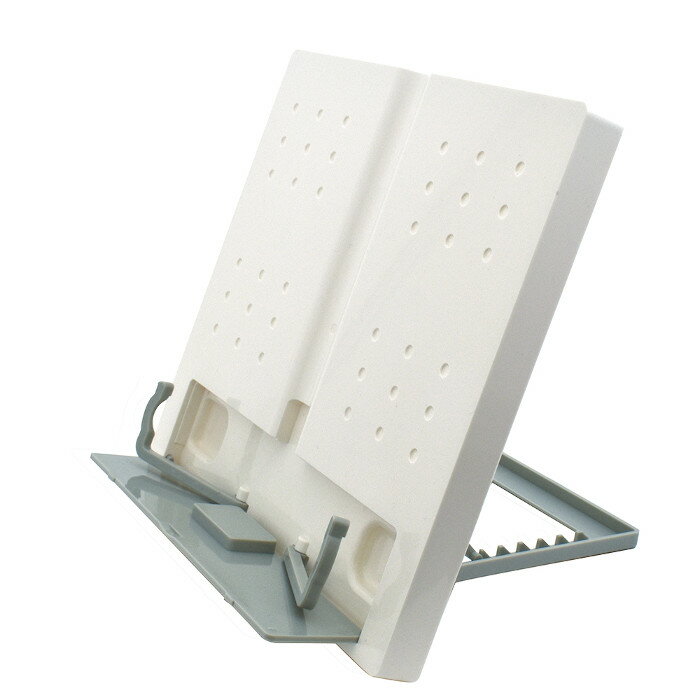 ●タブレットや教科書を見やすい角度でスタンド！ ●可動アームで本やタブレットを固定し、角度は6段階に調節可能。 ●収納、携帯に便利なコンパクト設計。 ●A4サイズ、13インチタブレット（タテ・ヨコOK）まで対応。 ●カラー： アイボリー ●...