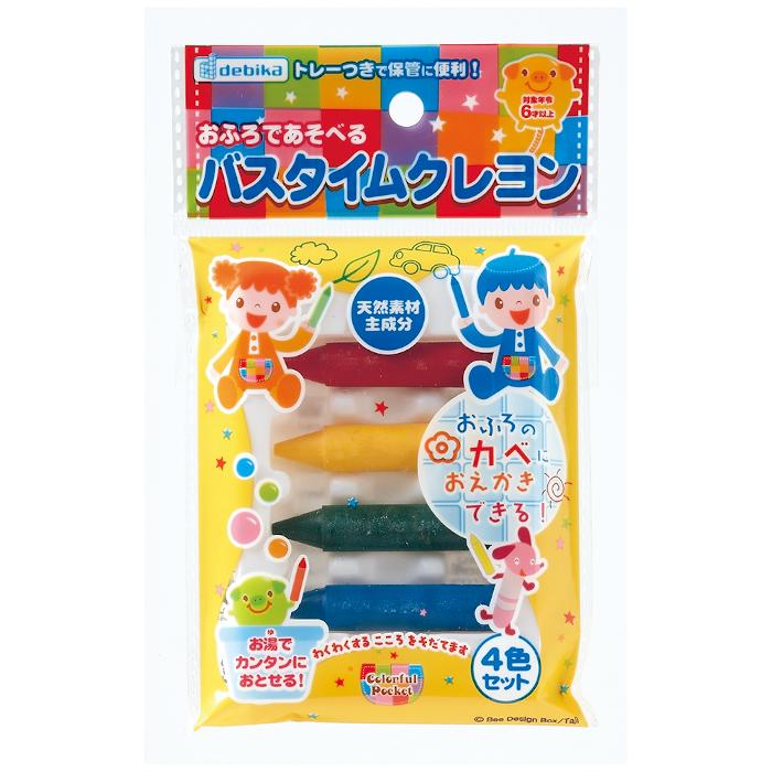 ●親子で一緒におふろでコミュニケーション！ ●お風呂で楽しく遊べる。4色セット。 ●お湯でカンタンにおとせる！? ●天然素材主成分。 ●トレーつきで保管に便利！? ●STマーク合格品 ●サイズ： W76×D12×H105mm ●重量： 25...