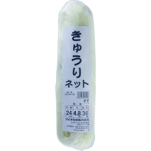 特長 ●つる性植物の誘引に最適です。 ●広い面積で使用する場面が多く、設置コストで経済的な誘引ネットです。 仕様 ●幅(m)：4.8 ●長さ(m)：36 ●色：白緑 ●きゅうりネット　24cm目　白緑　4.8m×36m 質量・質量単位 ●0...