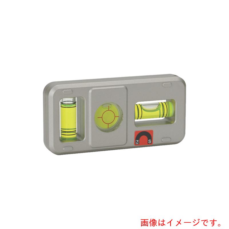 特長 ●ストラップ付で持ち運びに便利です。 ●V溝付き測定面でパイプ測定可能です。 ●丸型気泡管付で水平面の測定が出来ます。 ●磁石内蔵で鉄骨工事に便利です。 用途 ●水平・垂直・前後左右測定の測定に。 仕様 ●長さ(mm)：87 ●高さ(...