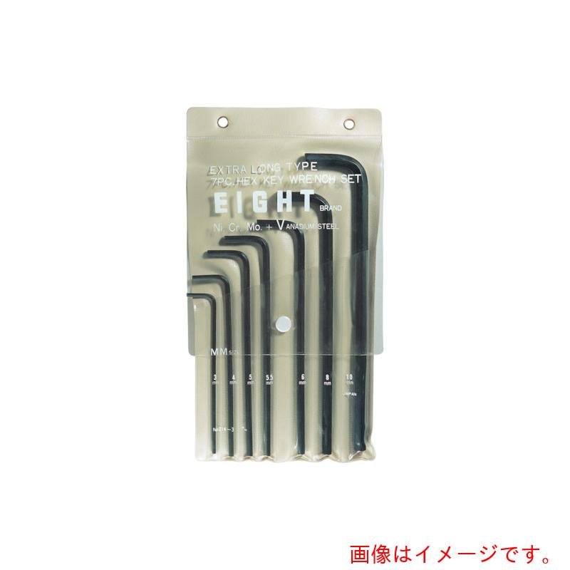 特長 ●ISO・JIS規格を上回るよう、設計・製作されている「プロ向け」の製品です。 用途 ●六角穴付ボルト類の締結用に。 仕様 ●セット内容(本)：7 ●セット内容(mm)：3・4・5・5.5・6・8・10 ●組入数(本)：7 材質 ●レ...