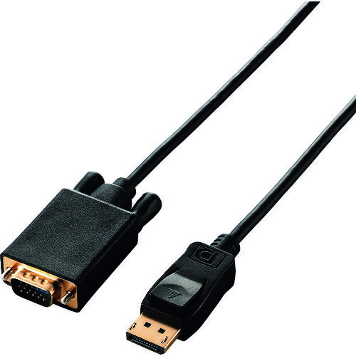 特長 ●DisplayPort端子を搭載した機器の映像信号を変換し、VGA(D-sub15pin)入力端子を搭載したディスプレイ・テレビ・プロジェクターなどに出力することができるDisplayPort用VGA変換ケーブルです。 ●ドライバ不...