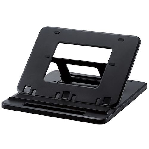 特長 ●7段階で角度調整が可能です。 ●ケースを装着したタブレットや、液晶ペンタブレット、ノートパソコンをしっかり置ける、ドローイングやタイピング操作に最適なスタンドです。 仕様 ●幅(mm)：278 ●奥行(mm)：22 ●高さ(mm)：...