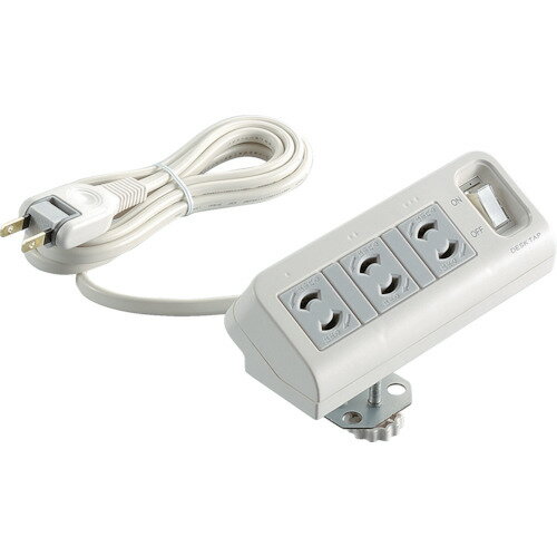 特長 ●厚さ10〜40mmの天板に固定可能です。 ●手の届く所に電気の差し込み口が取り付けられる、便利なデスクタップです。 ●抜け止めタイプの差し込み口を採用しています。 ●接続した機器の電源をまとめてON/OFFできる集中スイッチを手元で...