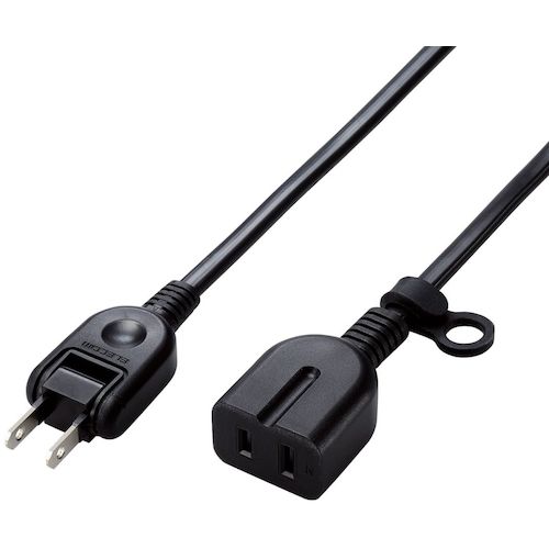 特長 ●機器のコードがコンセントに届かない場合などに、電源を延長するためのコードです。 ●極性のある2ピン式プラグ・3ピン式プラグでも使用できます。 ●直径10mmの吊り穴を配したシリコン製のタグが付属しており、フックなどに引っ掛けることが...