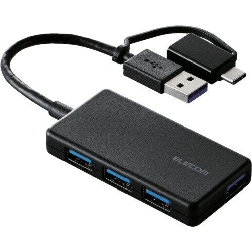 特長 ●USB-AポートにもUSB Type-C(TM)ポートにも接続できる、変換アダプター付きUSB 5Gbps(USB3.1(Gen1))ハブです。 用途 ●USB-AポートにもUSB Type-C(TM)ポートにも接続できる、変換アダ...