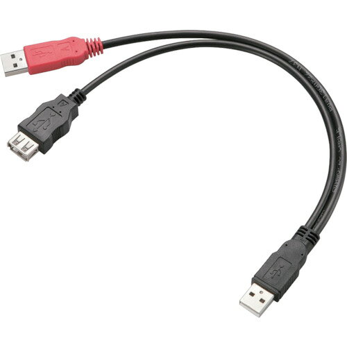 特長 ●USB2.0(Standard-A)端子搭載のパソコン及びUSB2.0端子搭載のパソコン周辺機器を接続できるUSB2.0ケーブルです。 ●通常のUSB2.0ケーブルに給電用ケーブルがついた、「ダブル給電タイプ」です。 ●USBバスパ...