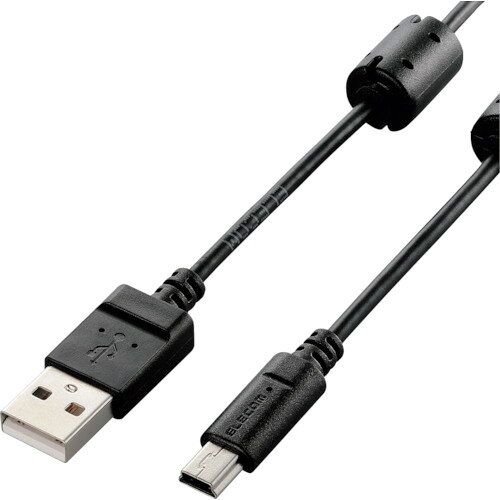 特長 ●USB2.0mini-Bを搭載したデジタルカメラやデジタルビデオカメラのデータをパソコンに転送できるUSBケーブルです。 ●USB2.0規格の伝送速度480Mbpsの高速データ転送に対応しています。 ●高周波ノイズを吸収する効果があ...