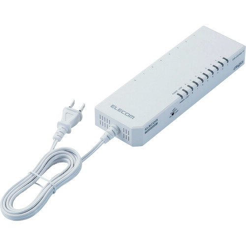 特長 ●動作時環境温度50℃にファンレスで対応した、電源内蔵の法人向けギガビット対応タップ型8ポートスイッチングハブです。 仕様 ●色：ホワイト ●ポート数：8ポート ●コネクタ形状：RJ-45×8 ●AutoMDI/MDI-X：対応 ●オ...