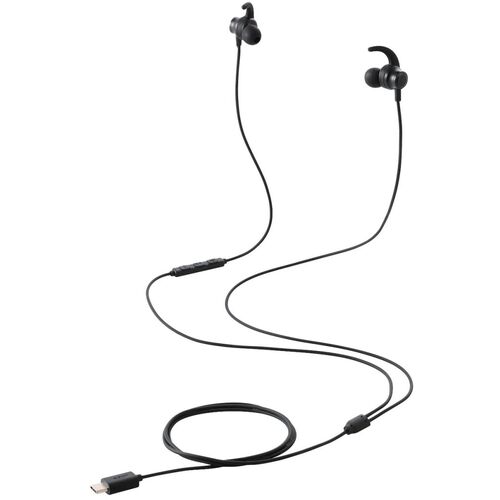 特長 ●USB Type-C(TM)ポートのあるスマートフォン、iPadなどのタブレットで使える有線ヘッドホンです。 ●人間の声を聴きやすい音質調整で、映画・ドラマの視聴時に耳に負担がかかりにくいのが特長。 ●立体的にフィットするイヤーアー...