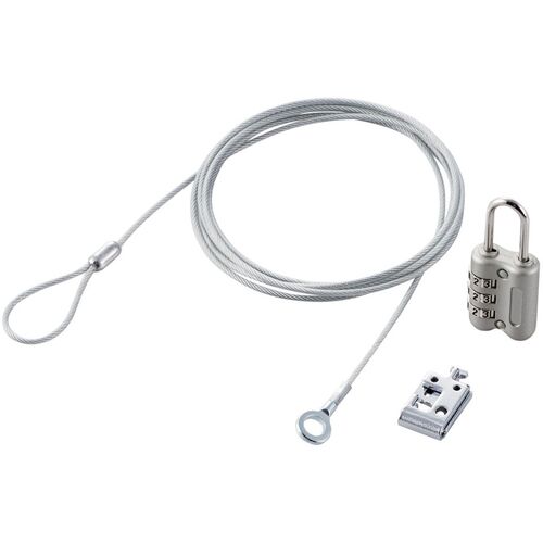 特長 ●高価なノートパソコンを守ります。 ●セキュリティスロットにセットして、パソコンとマウス・テンキーなどを盗難から守ります。 ●キー不要の一体型ダイヤルロック仕様です。 用途 ●ノートパソコンの盗難防止に。 仕様 ●ワイヤ寸法(mm)太...