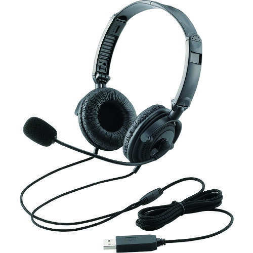 特長 ●しっかりと音声を聞き取れる両耳オーバーヘッドタイプです。 ●迫力あるサウンドを楽しめる40mmの大口径ドライバを搭載しています。 ●ドライバ不要で、パソコンのUSBポートに接続するだけですぐに使用可能です。 ●USB接続なのでスピー...