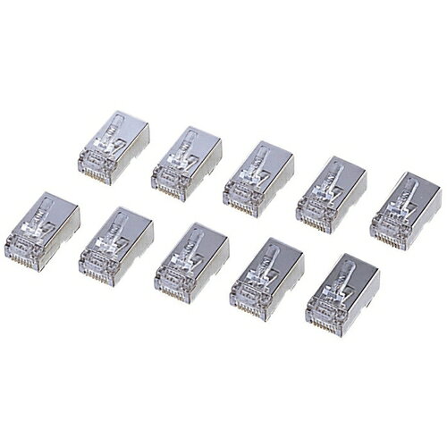特長 ●10個入りです。 ●24金メッキ(メッキ厚1.25μ)使用です。 ●CAT5E対応STP仕様RJ45コネクタ10個 質量・質量単位 ●0.027kg 【メーカー名】エレコム（株） 【メーカー品番】LD-SRJ45T10