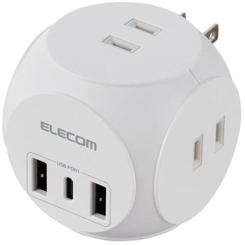 特長 ●手のひらサイズで持ち運びに便利な、AC3個口のUSB電源タップです。 ●USB-Aポート×2、USB Type-C(TM)ポート×1(USB Power Delivery 20W急速充電対応)を搭載し、最大6台のデバイスを同時に接続...