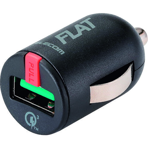 特長 ●自動車のアクセサリソケットからUSBポートを介してQuickCharge(TM)3.0対応のスマートフォンを急速充電できる車載充電器です。 ●ソケットから飛び出さない超コンパクトサイズ“FLATシリーズ”です。 ●本体に収納されてい...