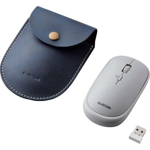 特長 ●カバンに入れて持ち運びしやすい厚み28mmの薄型マウスです。 ●厚さ28mmの薄型設計でカバンに入れて持ち運びしやすく、ソフトレザー製収納ポーチが付属したワイヤレスモバイルマウス“Slint(スリント)”。 仕様 ●色：グレー ●縦...