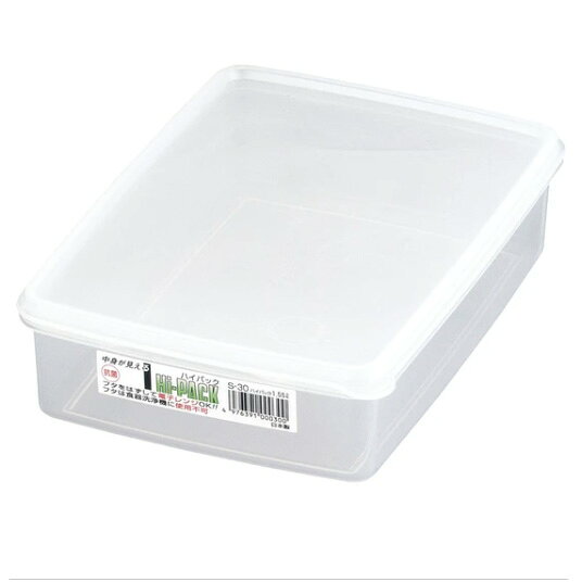 ●ハイパック ●おかずや料理の下ごしらえの保存容器や中身が見えるので、何にでも使えるスタンダードなカタチ。 ●サイズ： 230（W）×165（D）×58（H）mm ●容量： 1.55L ●材質： 本体:ポリプロピレン樹脂、フタ:EVA樹脂 ...