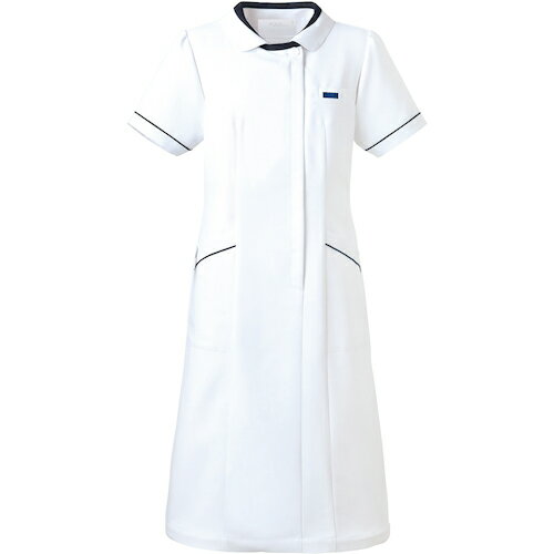 特長 ●フェイスラインがすっきり見え、汚れの目立ちにくいイージーケアも人気の定番ワンピース。 ●シンプルながら清潔感ある白と配色の組み合わせがおしゃれなデザインです。 仕様 ●色：ホワイト×ネイビー ●サイズ：4L 質量・質量単位 ●300...