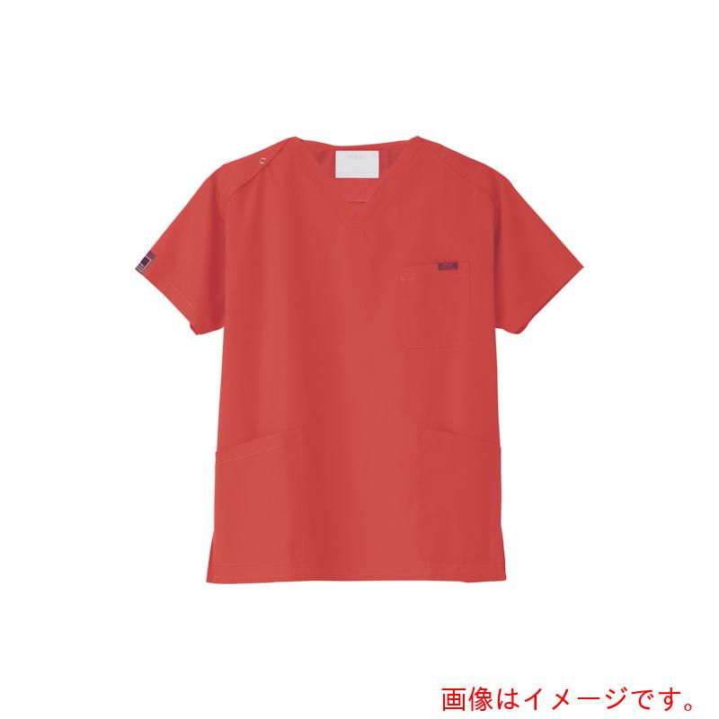 特長 ●ポリエステル65%、綿35%のダンガリーシャツのような肌触りと、使い込むほど風合いの出る素材感で人気です。 ●カラー数NO1。自分に合ったカラーが見つかる商品です。 用途 ●美容・医療従事者用に。 仕様 ●色：レンガ ●サイズ：LL...