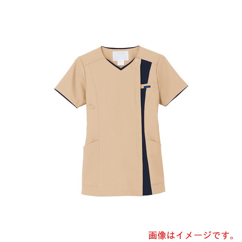 特長 ●グッドデザイン賞受賞のデザイン性と抜群の機能性があるスクラブです。 用途 ●病院、クリニック、エステに。 仕様 ●色：ベージュ×Dネイ ●サイズ：LL ●着丈(cm)：89〜95 ●適合胸囲(cm)：89〜95 ●肩幅(cm)：43...