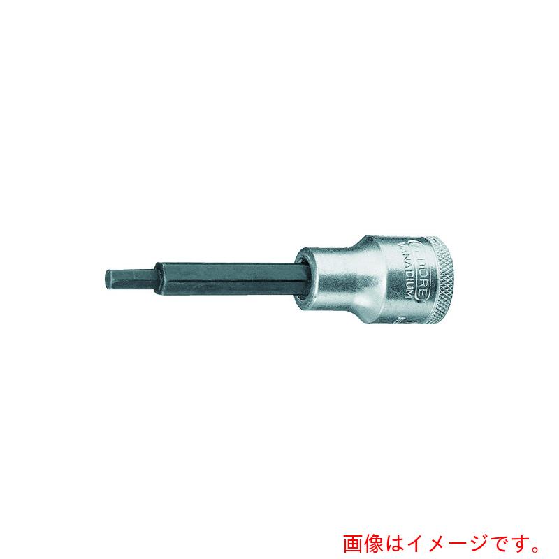 特長 ●ローレット加工を施すことで、手回しでも手から滑り落ちにくいです。 ●ラチェットハンドルに差し込んで、六角穴付ボルトの締め付けが素早く行えます。 ●ロングタイプです。 仕様 ●差込角(mm)：12.7 ●対辺寸法(mm)：6 ●ビット...