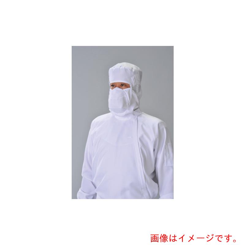 特長 ●メガネホルダーが付いておりメガネの脱着が容易にできます。 ●マスク付きの為、顔部からの塵埃を防ぎます。 ●光消臭繊維を使用し人体からのケミカル汚染を制御します。 用途 ●クリーンルーム用。 仕様 ●色：ホワイト ●サイズ：L ●IS...