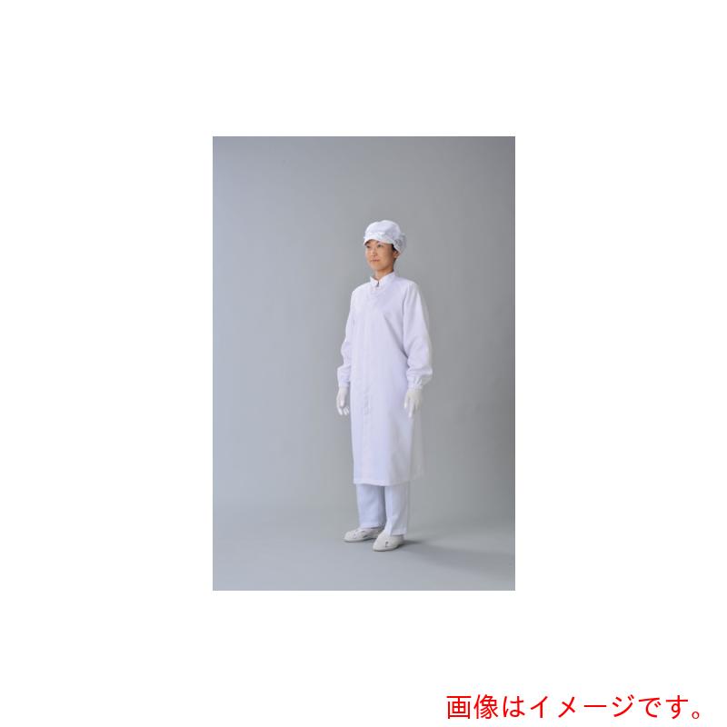 特長 ●簡易のクリーンワークや来客用に最適です。 ●比翼仕立てにより襟元からの発塵を防ぎます。 用途 ●クリーンルーム用。 仕様 ●色：ホワイト ●サイズ：3L ●着丈(cm)：120 ●適合胸囲(cm)：98〜106 ●胸囲(cm)：12...