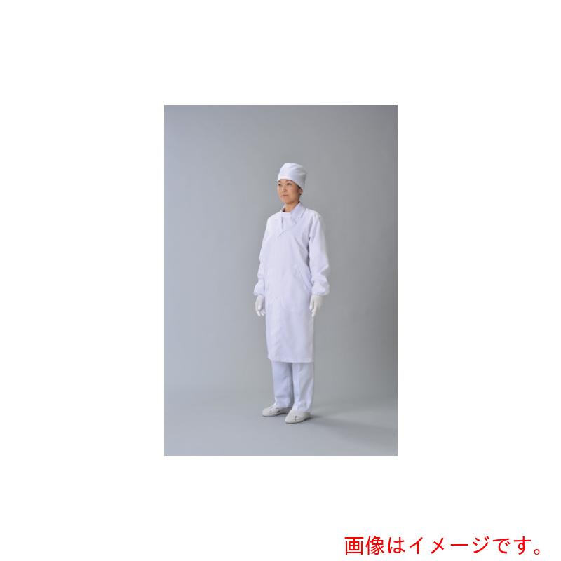 特長 ●簡易のクリーンワークや来客用に最適です。 ●高密度ツイル組織により耐摩耗性も良好です。 用途 ●クリーンルーム用。 仕様 ●色：ホワイト ●サイズ：L ●着丈(cm)：110 ●適合胸囲(cm)：90?98 ●肩幅(cm)：46 ●...
