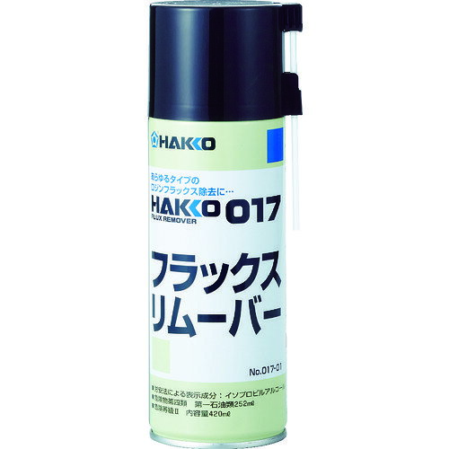 特長 ●ソルダリング後のフラックス除去に最適です。 ●速乾性で、低臭気です。 ●環境にやさしいノンフロンでノンエタンの商品です。 用途 ●プリント基板上のフラックス洗浄に。 仕様 ●容量(ml)：420 ●引火点：-12℃ ●比重：0.75...