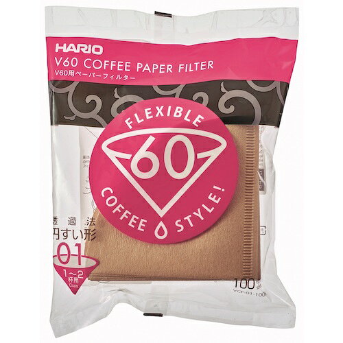 特長 ●V60シリーズペーパーフィルターです。 ●01タイプ（1?2杯用）のペーパーフィルターです。 ●材質はパルプ100％のみさらし仕様です。 ●色：ブラウン ●1袋 100枚入 材質 ●天然パルプ 質量・質量単位 ●85.0g 注意事項...