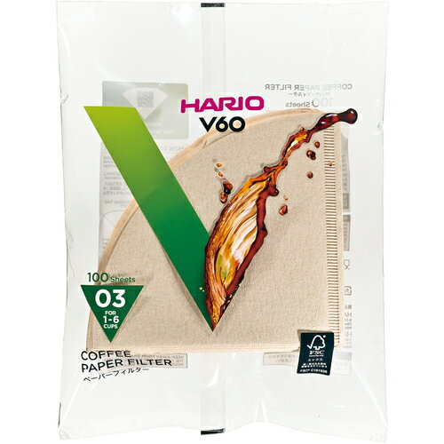特長 ●V60シリーズペーパーフィルターです。 ●03タイプ（1?6杯用）のペーパーフィルターです。 ●材質はパルプ100％のみさらし仕様です。 ●色：ブラウン ●3袋 100枚入 材質 ●天然パルプ 質量・質量単位 ●160.0g 注意事...