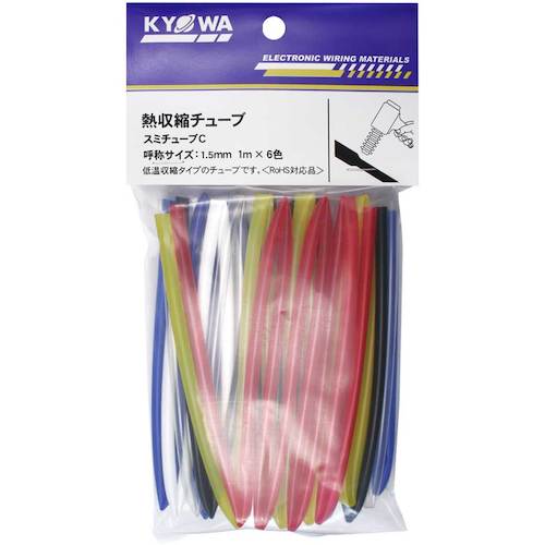 特長 ●比較的低温で収縮するので作業が容易です。 ●環境にやさしい架橋軟質ポリオレフィン樹脂を使用しています。 ●RoHS認定品です。 用途 ●電線の端末、 電線接続部の絶縁、 保護、 補強 ●クーラーの配線電線の色識別、 結束 ●ケーブル...