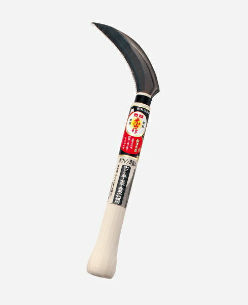 ●SK-5鋼使用。鋭利な切れ味の特殊裏目仕上げ。ほうれん草、水菜など軟弱野菜の収穫用。 ●数回研ぐことが出来ます。 ●刃： 120mm ●柄： 210mm 【メーカー名】（株）豊稔企販 【メーカー品番】HT-1456
