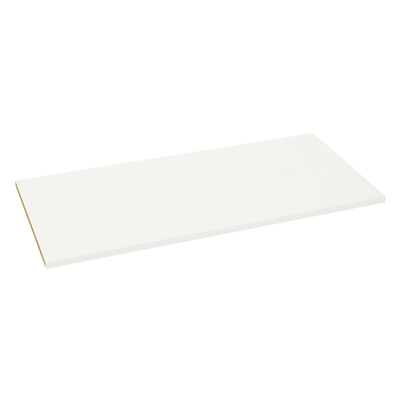●適用商品： 開き扉トール、フロアキャビネット間口75cm用 ●カラー： ホワイト ●サイズ： 18×717×373mm ●材質： 木製（低圧メラミン） ●木製棚板にL型ダボセットが同梱されています。 ●付属： L型ダボ×2個、差し込みダボ...