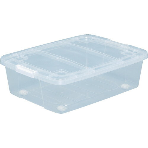 特長 ●クローゼットに収納するのに最適です。 ●移動に便利なローラーと、ぴったりはまるバックル付です。 用途 ●収納に。 仕様 ●容量(L)：24 ●色：クリア ●外形寸法(mm)間口：400 ●外形寸法(mm)奥行：530 ●外形寸法(m...