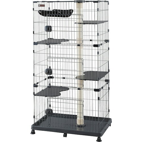 特長 ●猫が楽しく過ごせるように考えられた3段タイプのキャットランドケージです。 ●ひろびろ快適に過ごせるワイドタイプです。 ●多頭飼いにも適しています。 ●屋根から床まで、支柱がつめとぎポールになっており、どの場所でも爪とぎができます。 ...