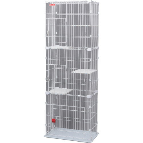 特長 ●愛猫の飼育に適した、高さのある3段タイプのケージです。 ●お部屋にスッキリ置けるスリムタイプです。 ●大きな扉でお掃除や物の出し入れがラクに行えます。 ●猫がゆっくりくつろげる大きめの丈夫な木製棚板が4枚付いています。 ●転倒防止チ...