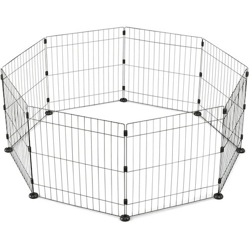 特長 ●室内用の8角形タイプのワイヤーサークルです。 ●インテリアに馴染む、ブラウンカラーです。 ●キズ防止固定パーツ8個付きです。 仕様 ●サイズ幅(mm)：約1490 ●サイズ奥行(mm)：約1490 ●サイズ高さ(mm)：約615 ●...