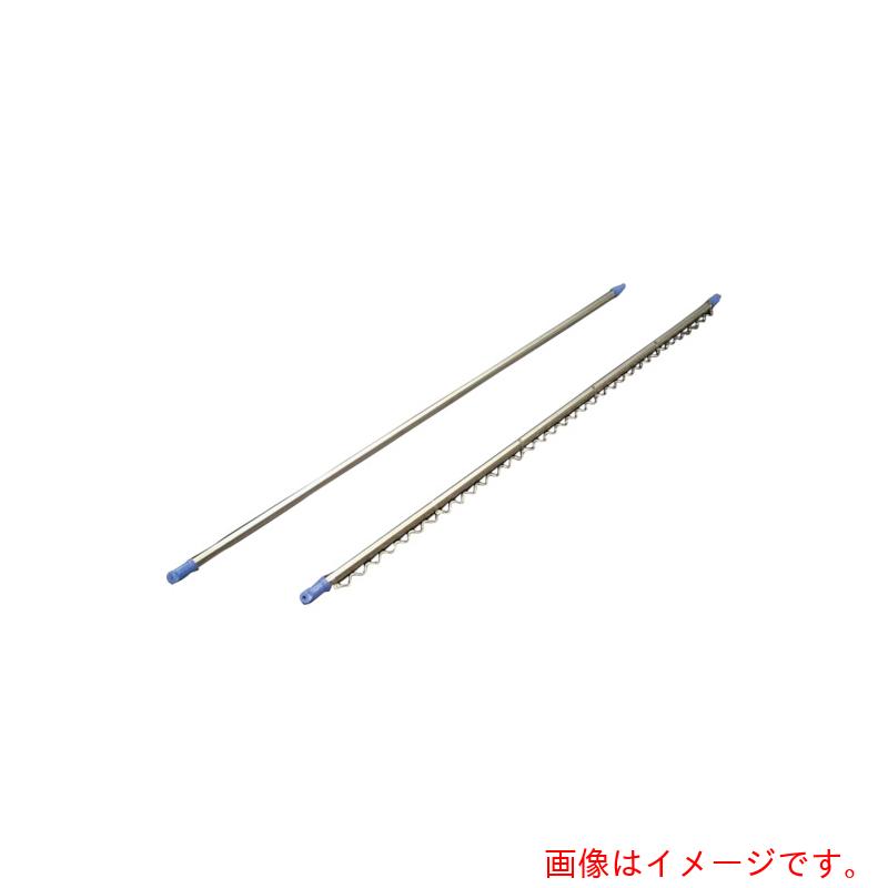 特長 ●丈夫で清潔、サビにくいステンレス被覆鋼管を使用した物干し竿です。エンドキャップのひも通し穴にひもを通して固定することで物干し竿の落下を防止します。洗濯物が風で片寄らないハンガー掛けが付いています。 ●ステンレスモノホシ竿(ハンガー掛...