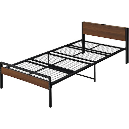 特長 ●スタイリッシュなデザインのヘッドボード付きパイプベッドです。 ●ベッドの床面は通気性がよいワイヤーメッシュを使用しています。 ●湿気が溜まりにくく、オールシーズン快適です。 ●2口コンセント付きで便利です。 ●熱、水、傷に強いメラミ...