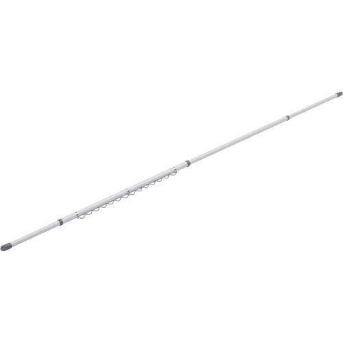 特長 ●軽くて丈夫なアルミ製の物干し竿です。 ●収納や持ち運びに適したジョイント式を採用しています。 ●ジョイント式なので、簡単に組み立てができます。 ●両端はそれぞれ伸縮します。 ●使用場所や洗濯物の量に合わせて、使いやすい長さに調節でき...